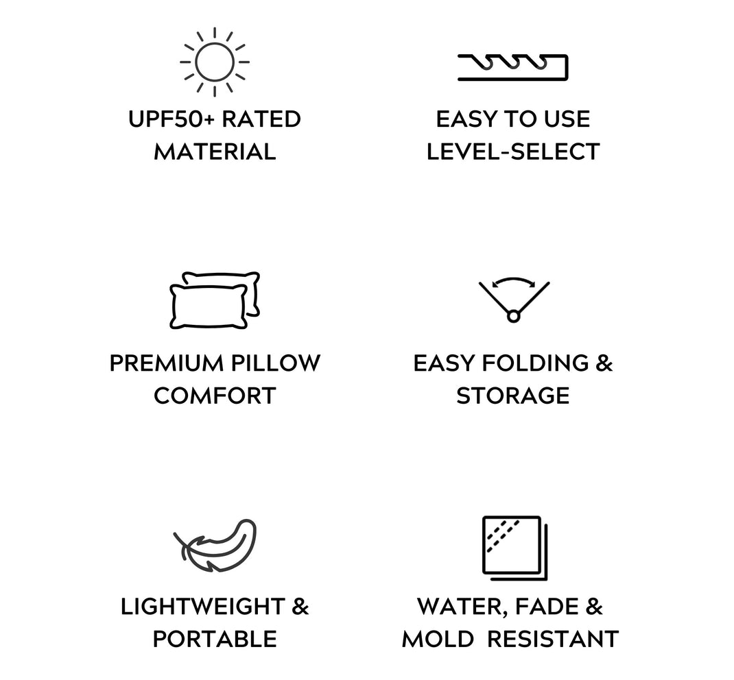 Premium Portable Beach Shaders with Built-In Pillow | The Z Hut
